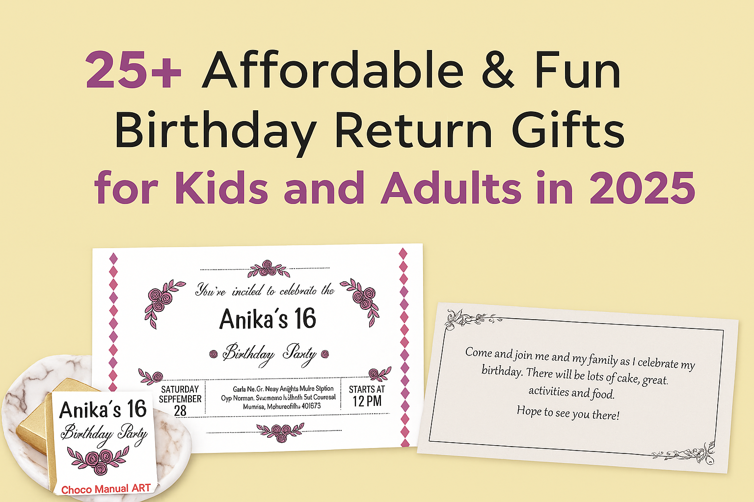 25+ Birthday Return Gifts for Kids & Adults In 2025 – Choco ManualART
