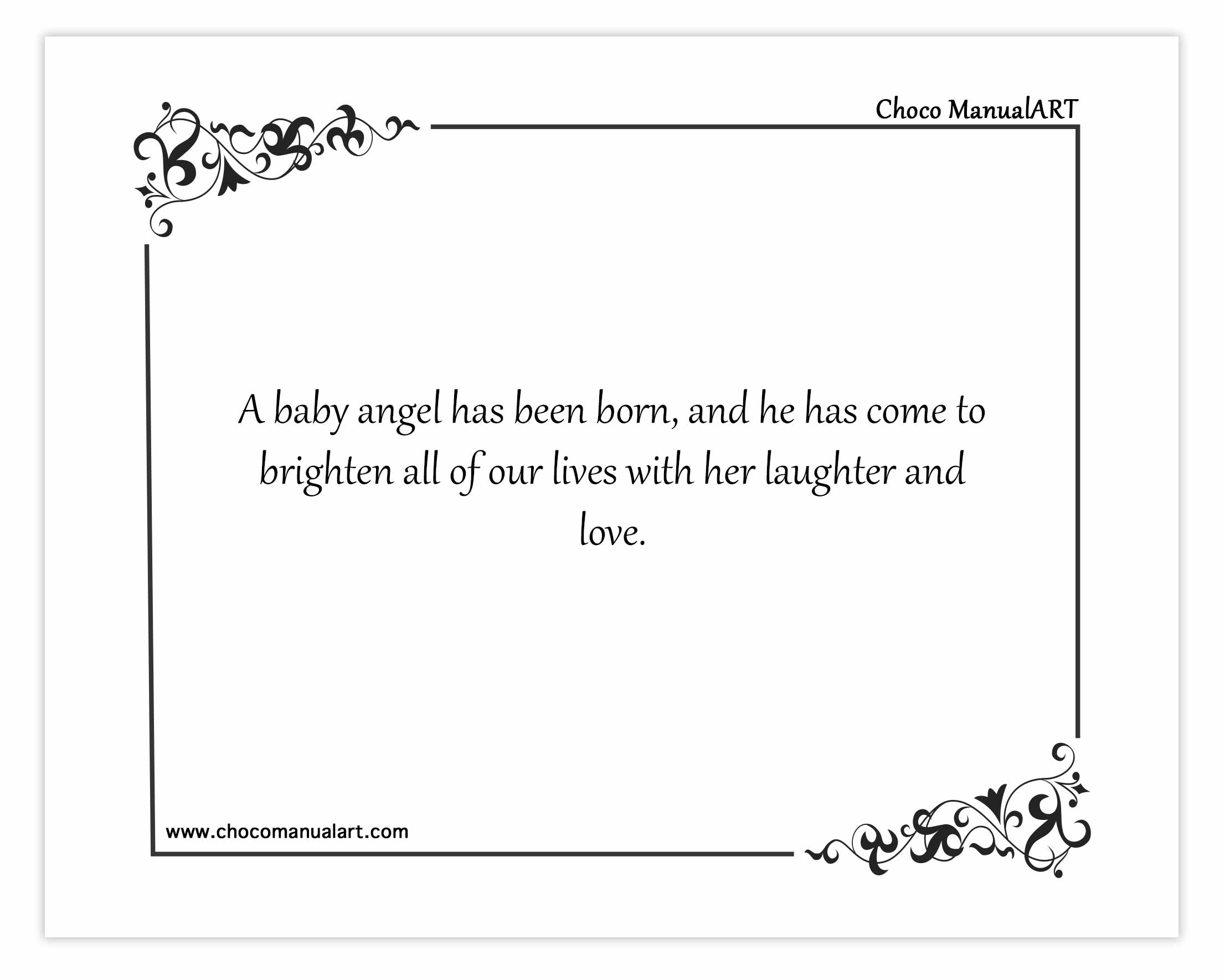 Baby Announcement | Messages – Choco ManualART