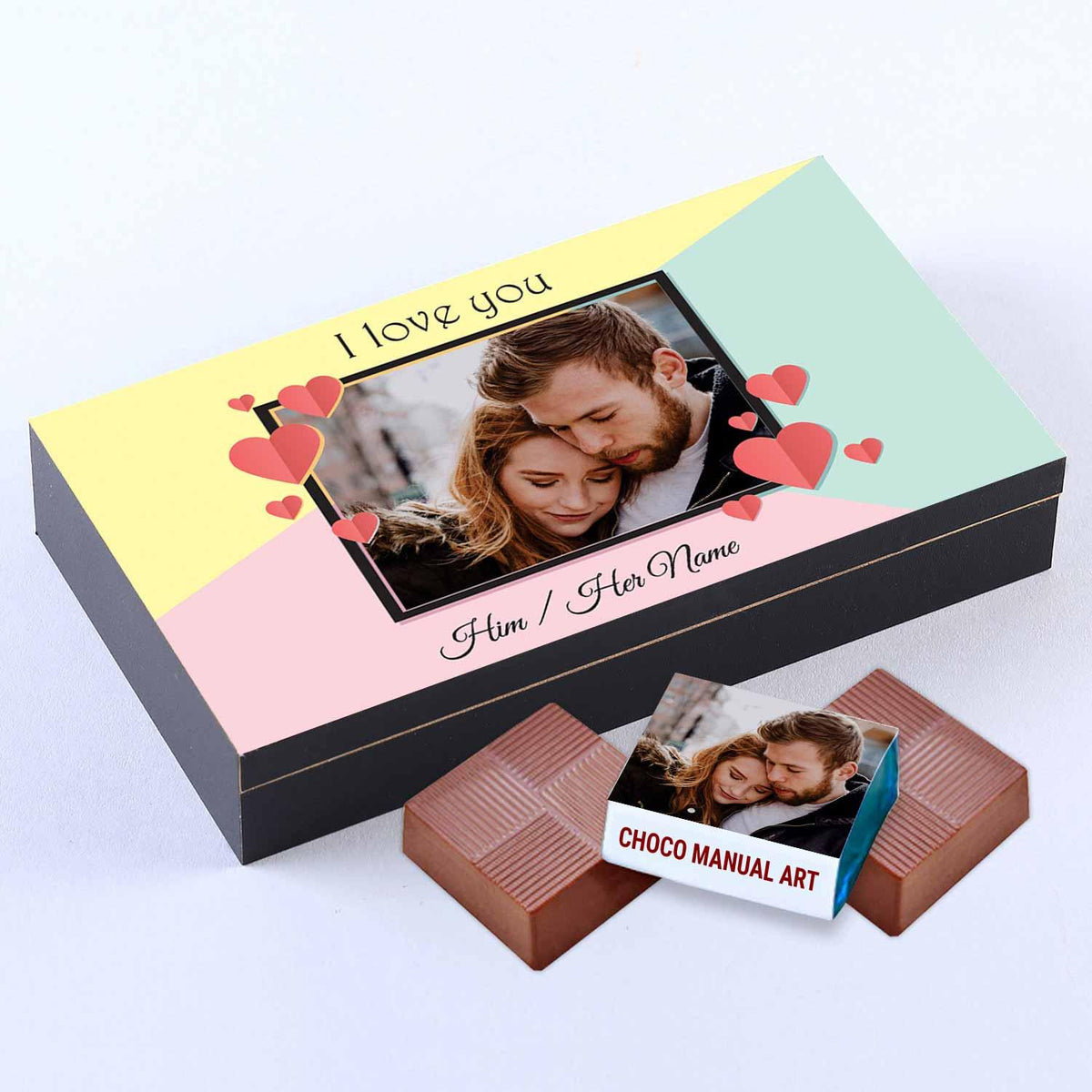 customized chocolates with photo printed on wrapper – Choco ManualART
