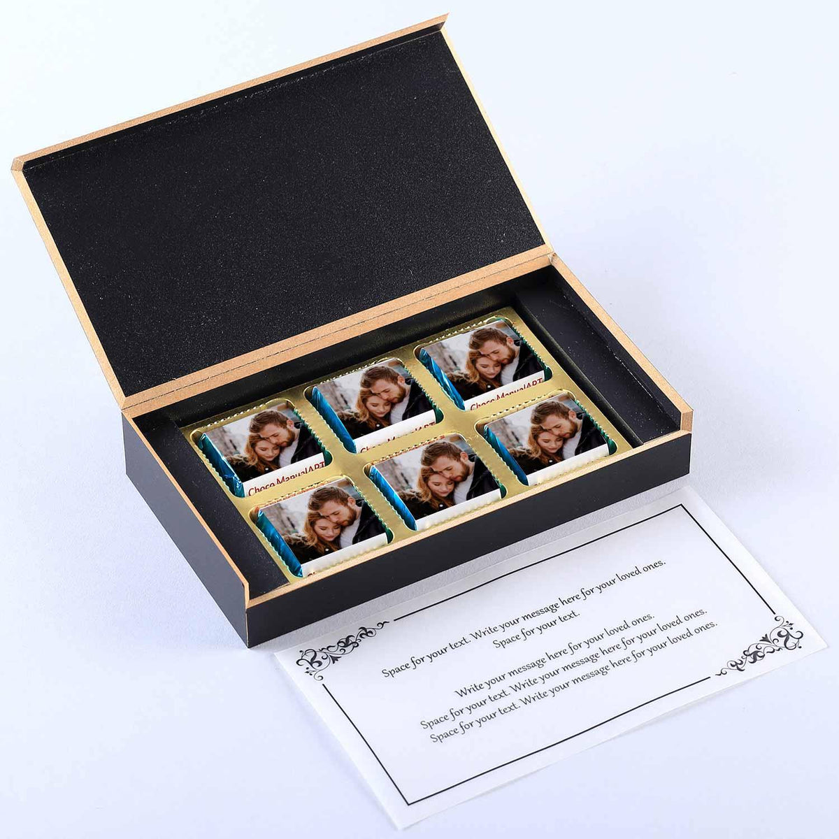customized chocolates with photo printed on wrapper – Choco ManualART