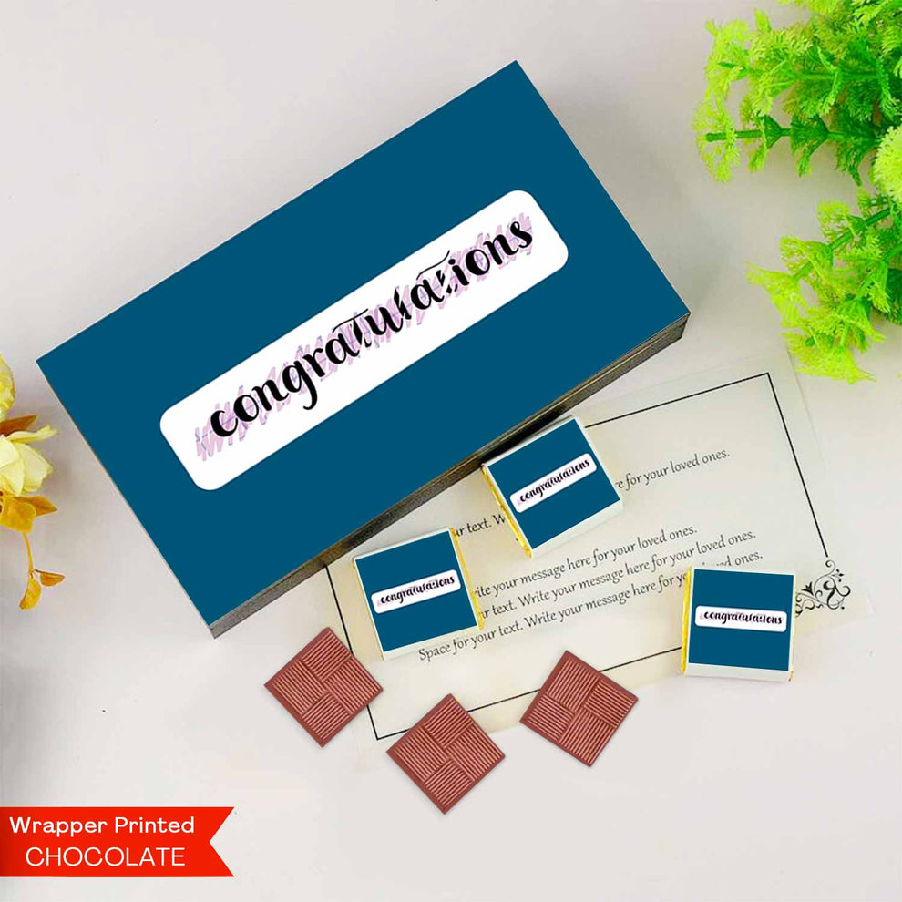 Congratulations chocolates wrapper printing – Choco ManualART