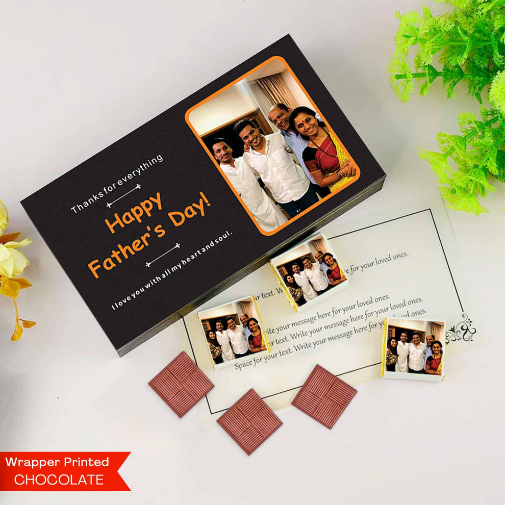 Customised Print wrapped Chocolates for Family – Choco ManualART